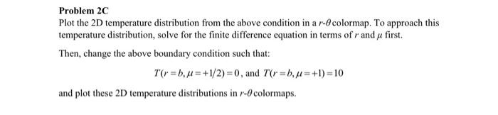 Solved Problem 2C Plot the 2D temperature distribution from | Chegg.com