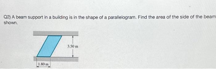 Solved Q2) A beam support in a building is in the shape of a | Chegg.com
