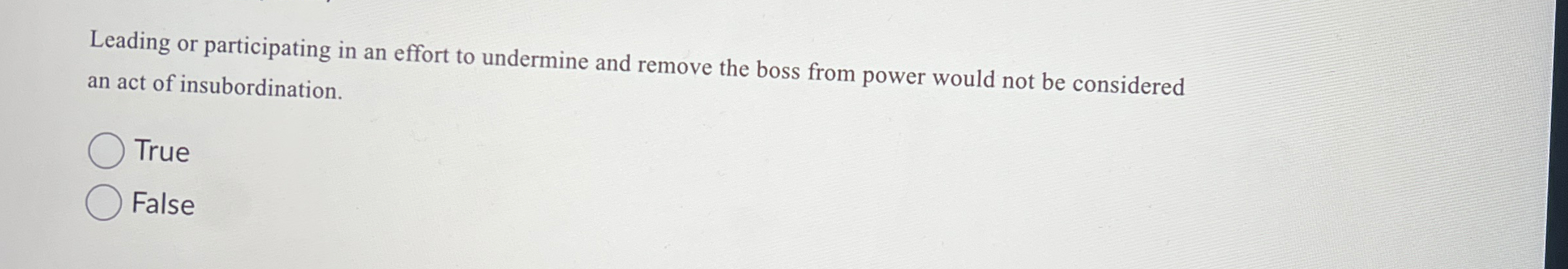 Solved Leading or participating in an effort to undermine | Chegg.com