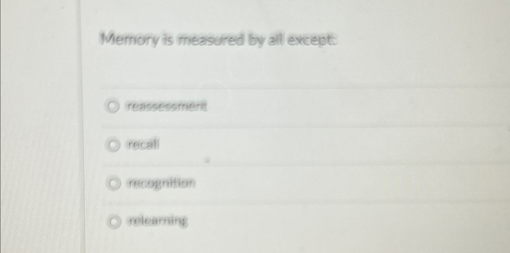 Solved Memory is measured by all | Chegg.com
