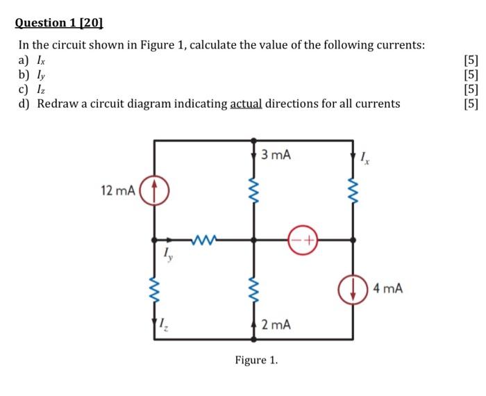 Solved Question 1 [20] In the circuit shown in Figure 1, | Chegg.com