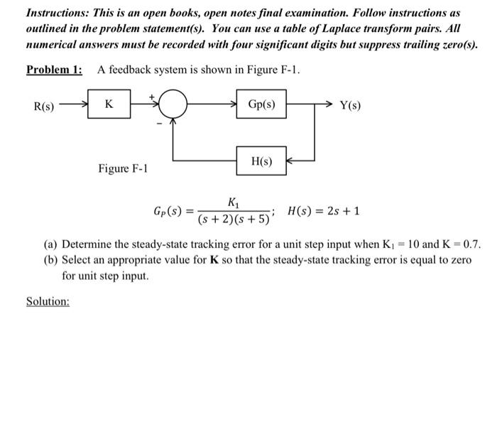Solved Instructions This Is An Open Books Open Notes Final 