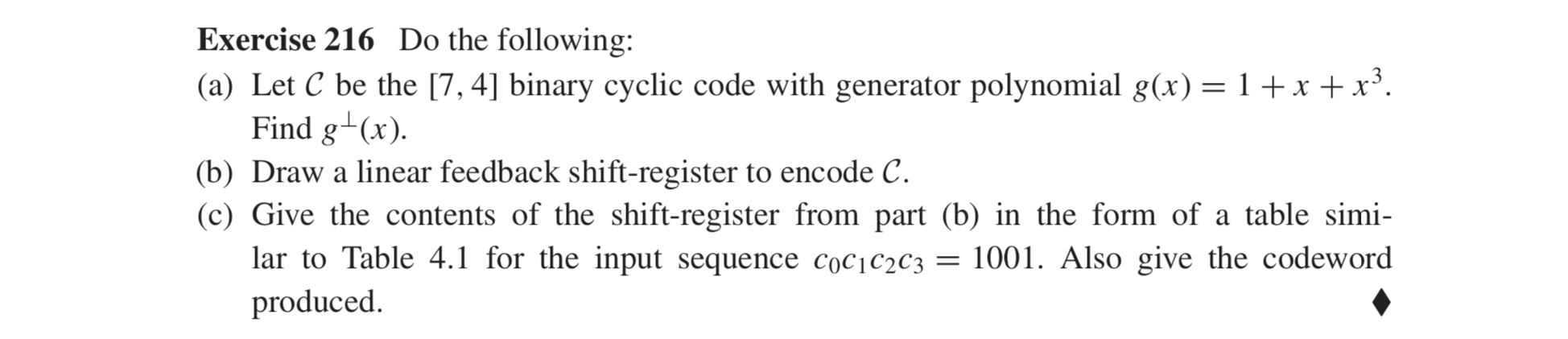 Solved Exercise 216 ﻿Do the following:(a) ﻿Let C ﻿be the | Chegg.com