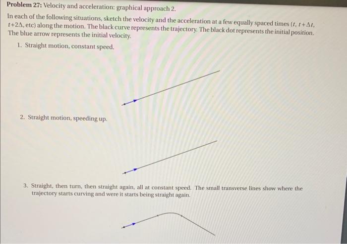 Solved Problem 27: Velocity and acceleration: graphical | Chegg.com