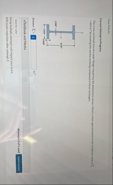 [Solved]: View Policies Current Attempt in Progress The cros