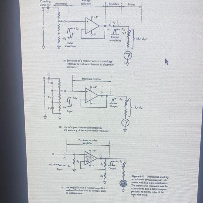 Solved 4-17 The half-wave rectifier electronic voltmeter in | Chegg.com