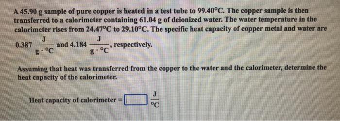 Solved A 45.90 g sample of pure copper is heated in a test | Chegg.com