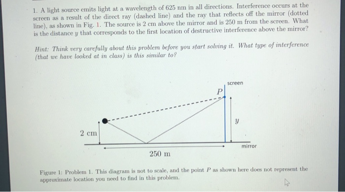 Solved 1. A light source emits light at a wavelength of 625 | Chegg.com