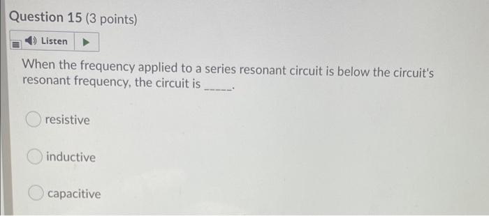 Solved Question 17 (4 points) Listen Determine the resonant | Chegg.com