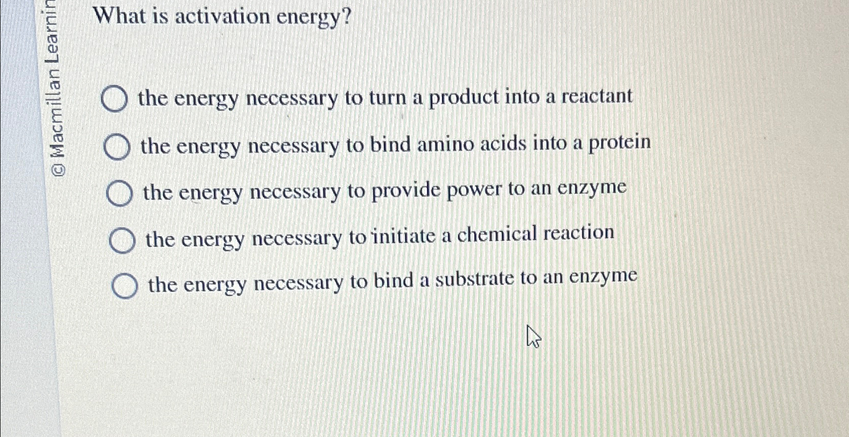 Solved What is activation energy?the energy necessary to | Chegg.com