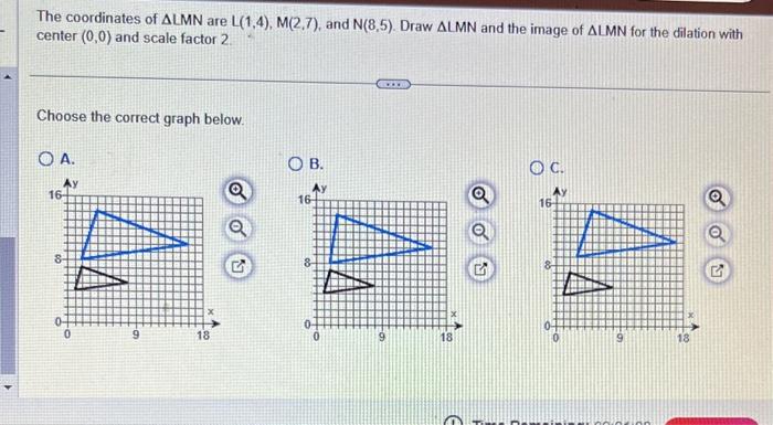 Solved The coordinates of LMN are L(1,4),M(2,7), and | Chegg.com