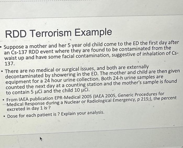 Solved RDD Terrorism Example Suppose a mother and her 5 year | Chegg.com Solved RDD Terrorism Example Suppose a mother and her 5 year | Chegg.com