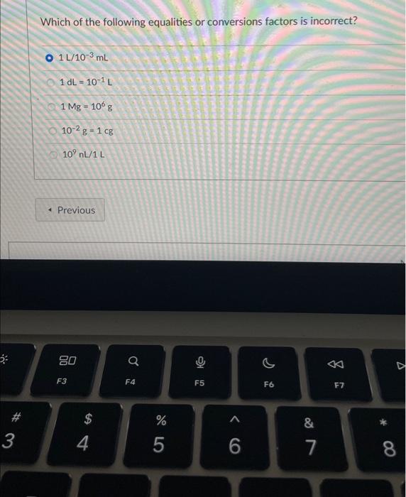 Solved Which of the following equalities or conversions | Chegg.com