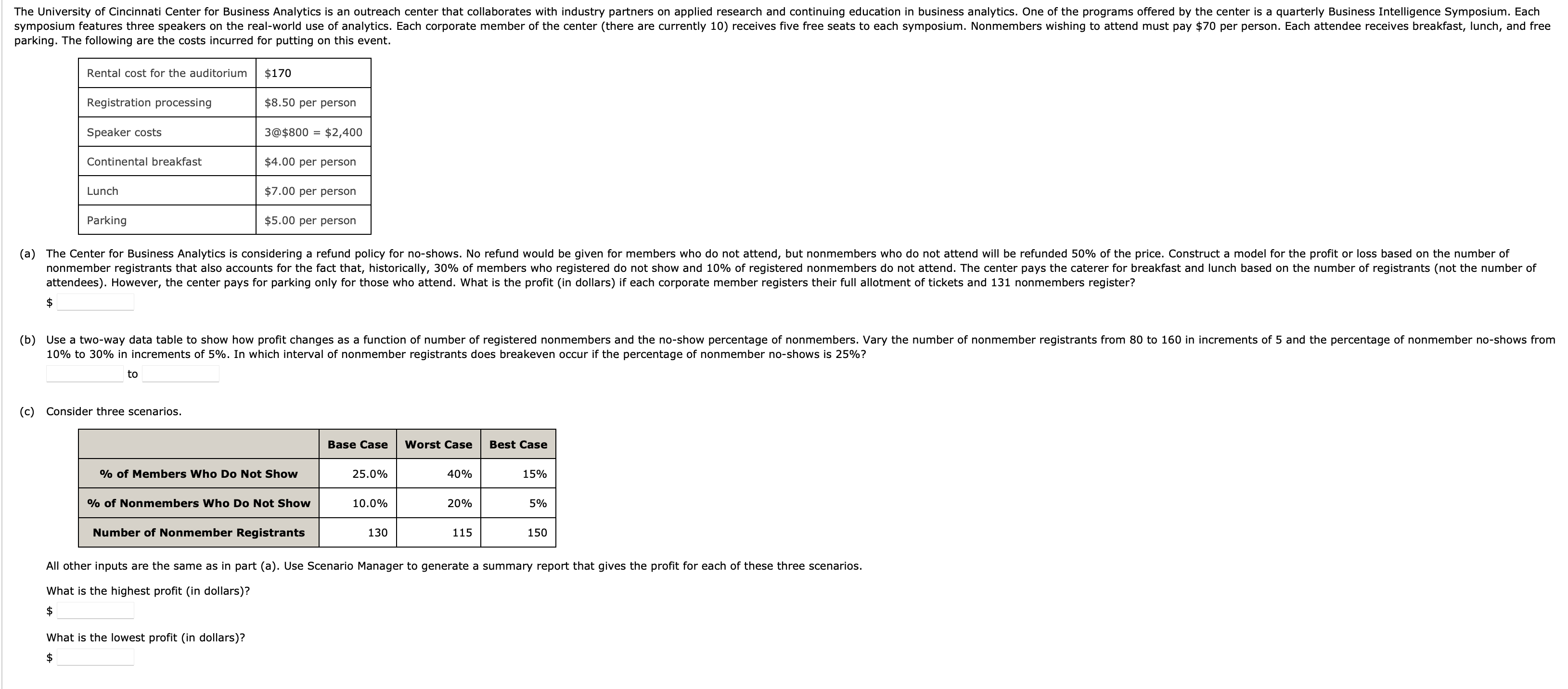 Solved Please explain the excel formulas and where all of | Chegg.com