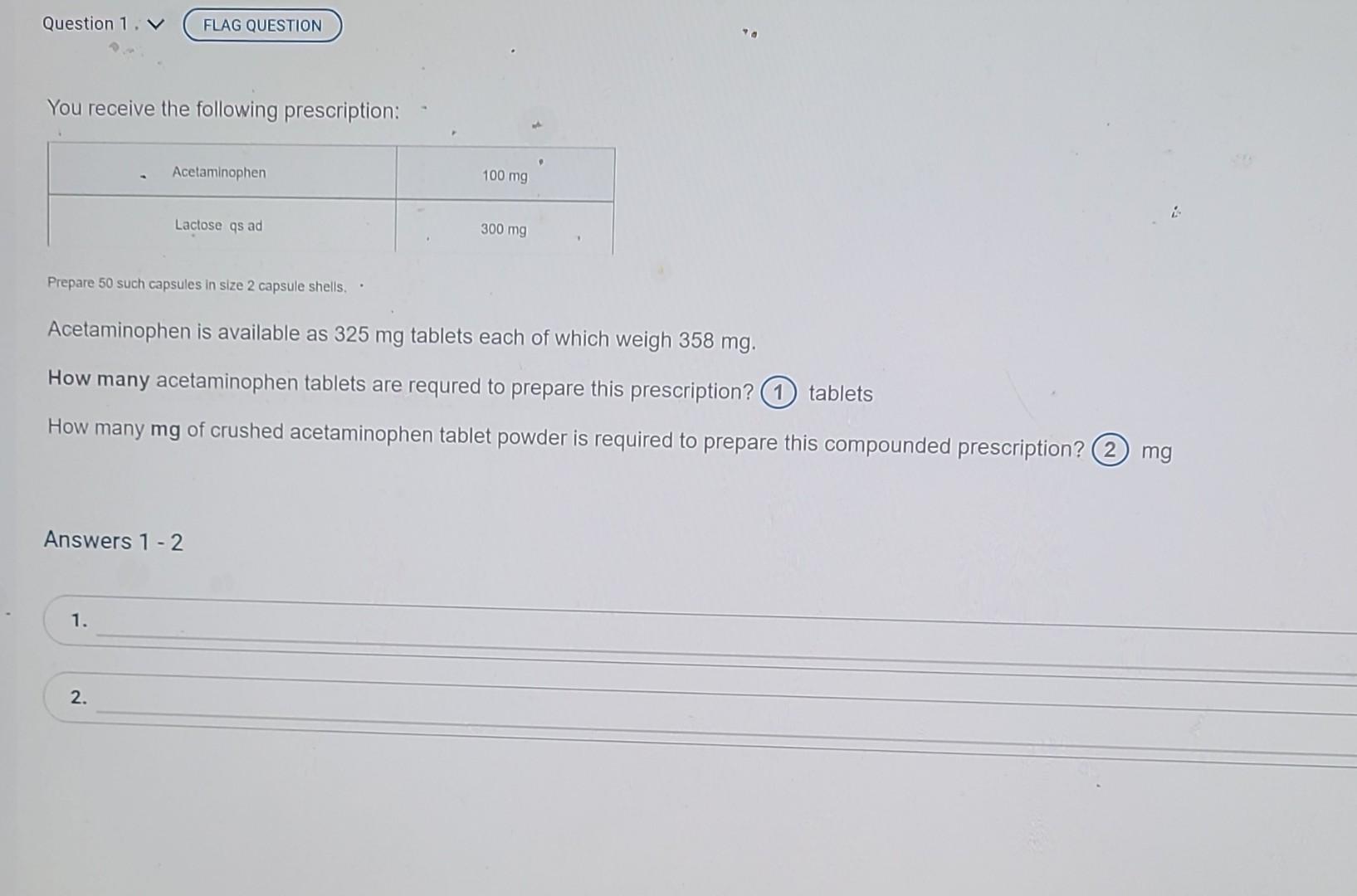 Solved You receive the following prescription: Prepare 50 | Chegg.com