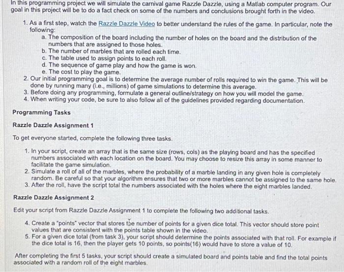 Solved MATLAB PROGRAMMING. In this programming project we | Chegg.com