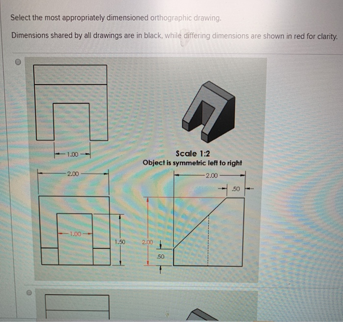Solved Select the most appropriately dimensioned | Chegg.com