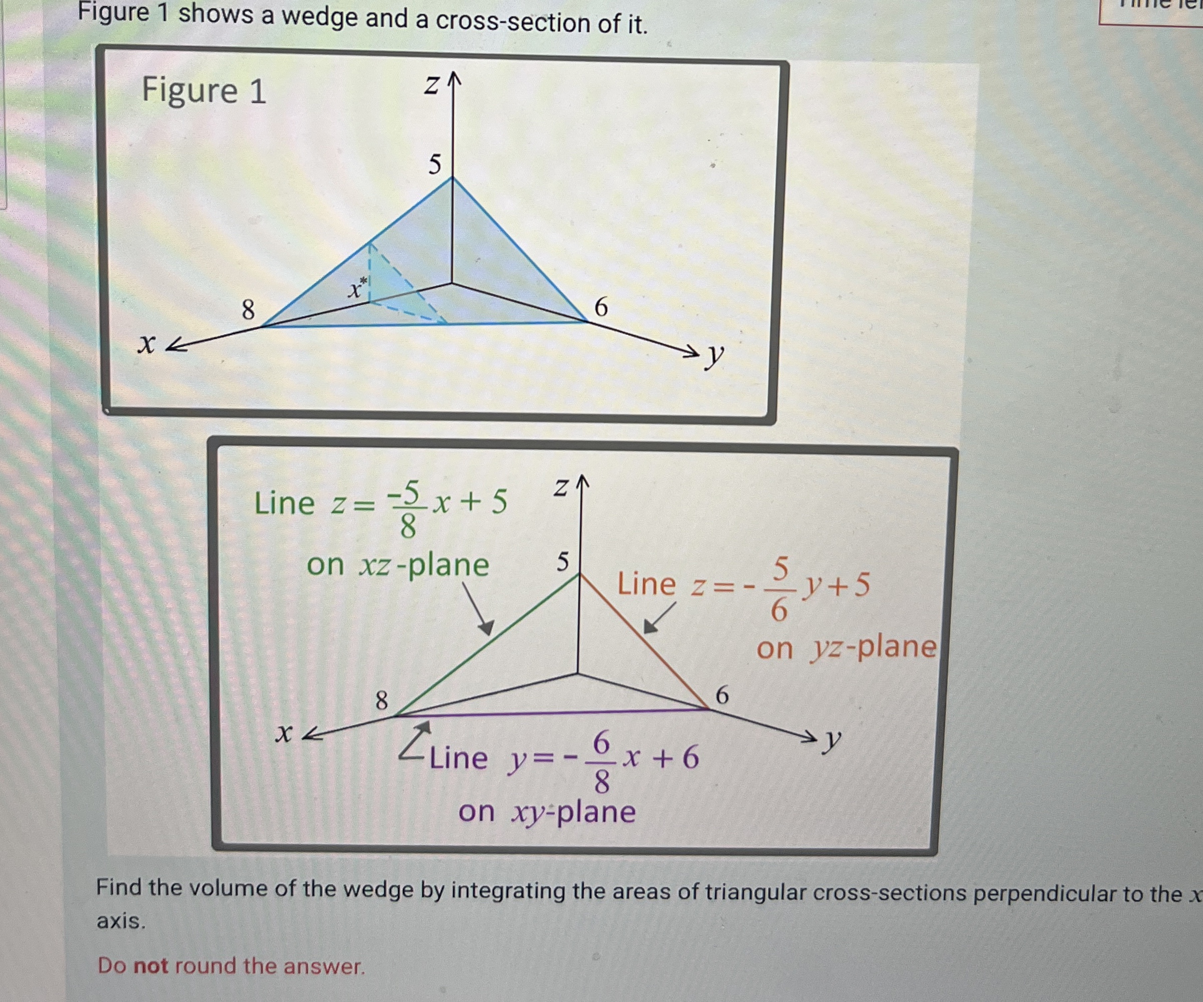Solved Figure 1 ﻿shows a wedge and a cross-section of | Chegg.com