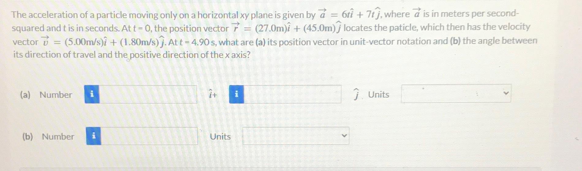 Solved The acceleration of a particle moving only on a | Chegg.com