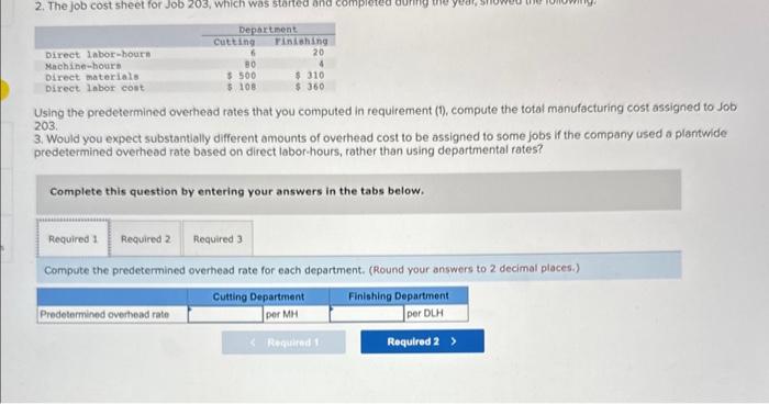 Solved Exercise 2-13 (Static) Departmental Predetermined | Chegg.com