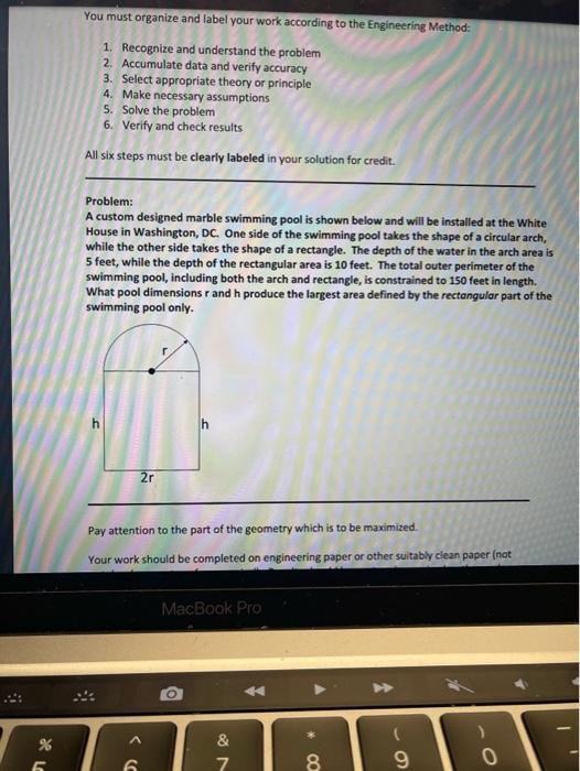 Solved You must organize and label your work according to | Chegg.com