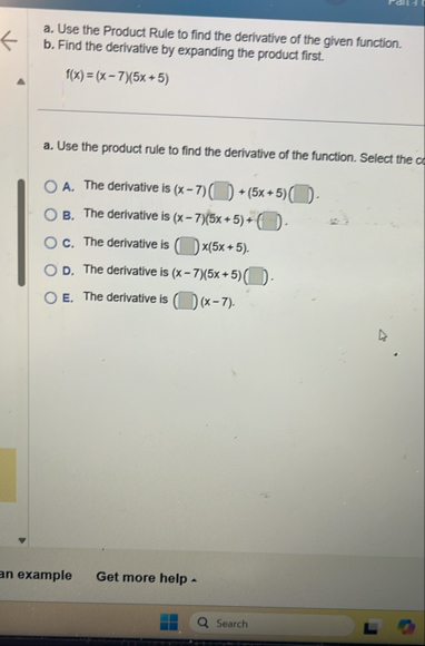 Solved a. ﻿Use the Product Rule to find the derivative of | Chegg.com