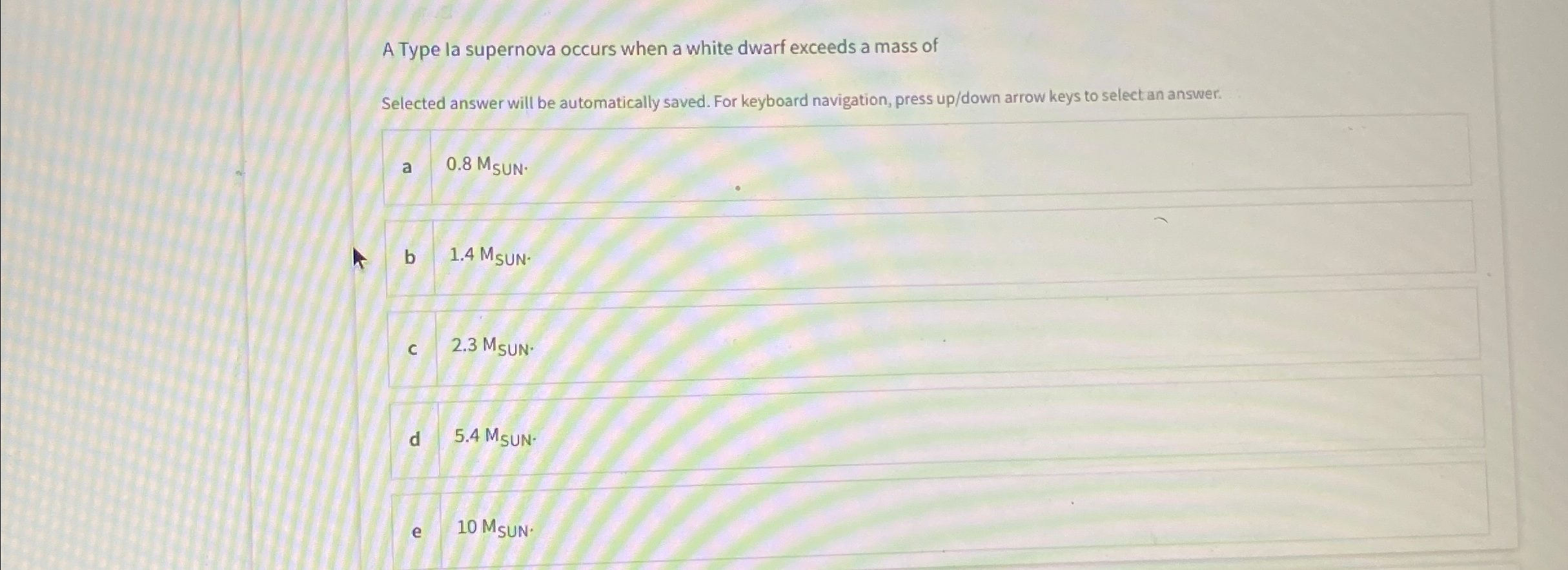 Solved A Type la supernova occurs when a white dwarf exceeds | Chegg.com