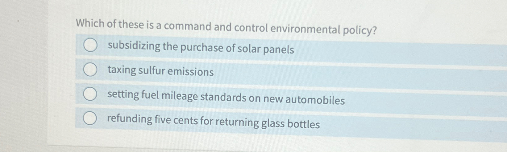 Solved Which of these is a command and control environmental | Chegg.com