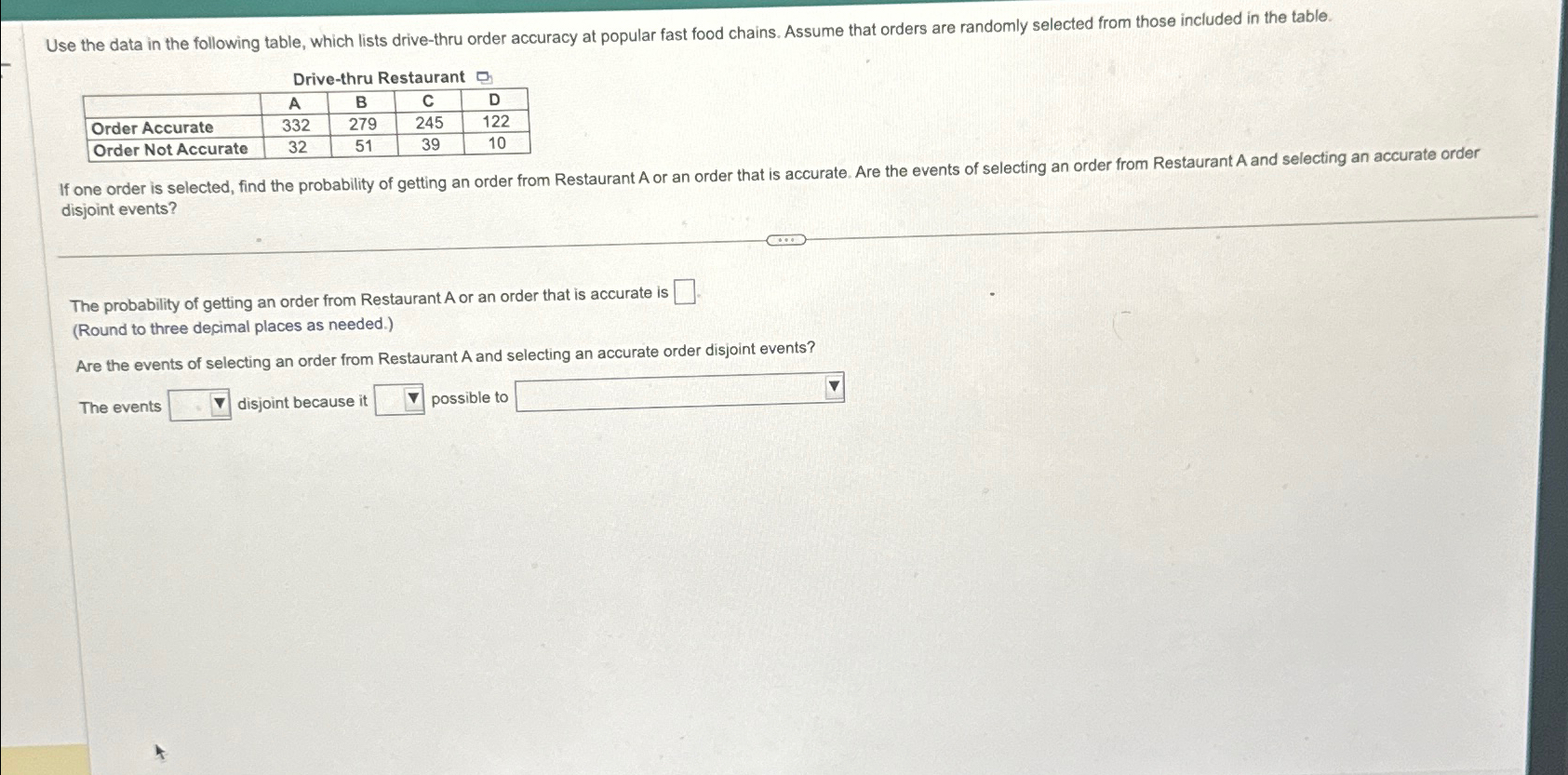 Solved Use the data in the following table, which lists | Chegg.com
