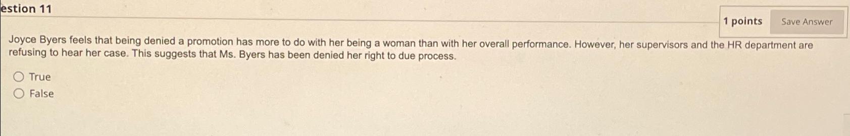 Solved estion 111 ﻿pointsJoyce Byers feels that being denied | Chegg.com