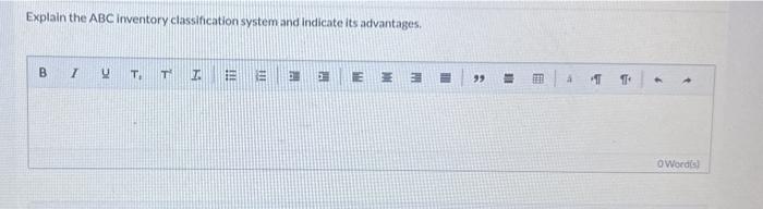 Solved Explain the ABC inventory classification system and | Chegg.com