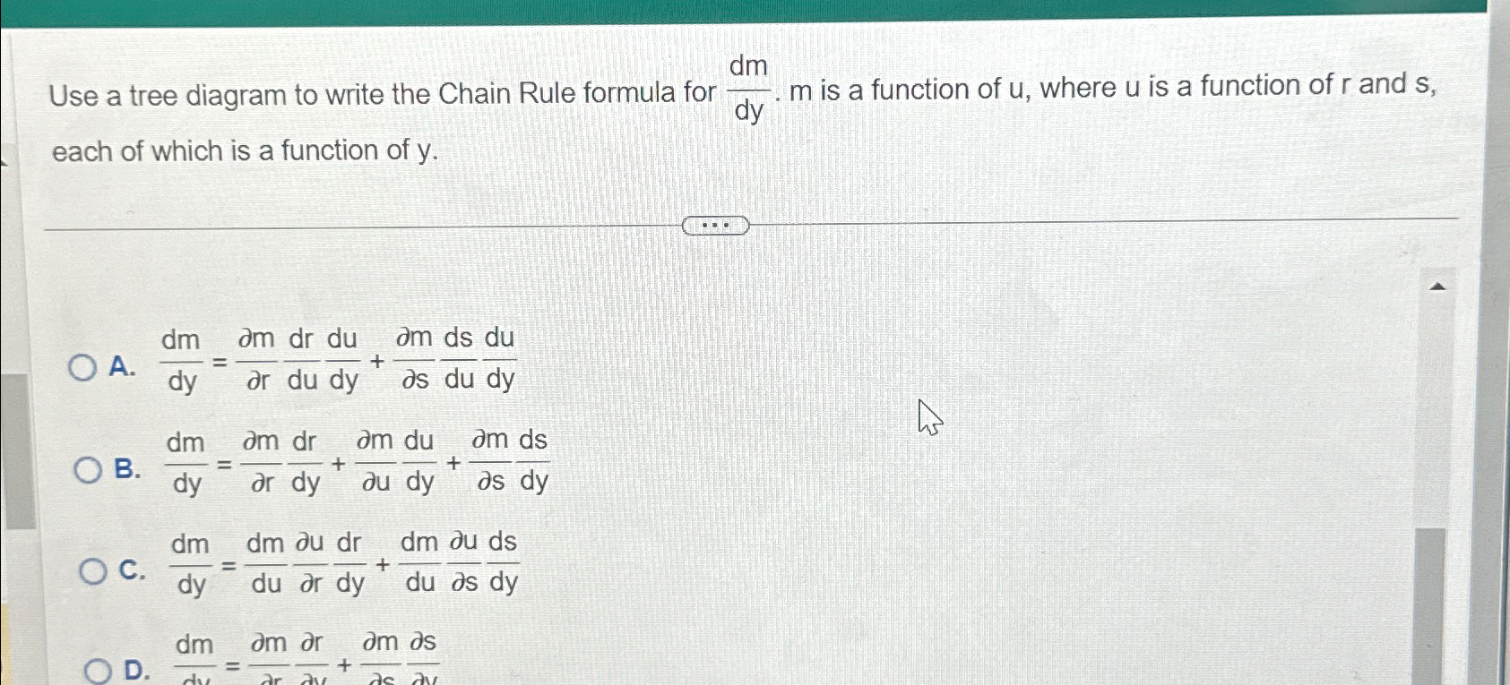 Solved Use a tree diagram to write the Chain Rule formula | Chegg.com