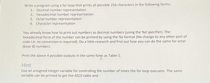 Solved Introduction ASCII, stands for American Standard Code | Chegg.com