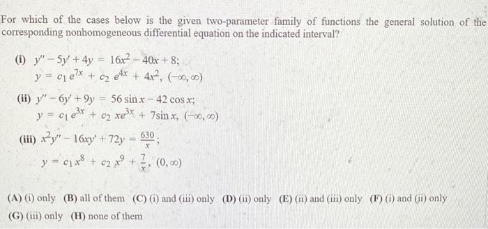 Solved For which of the cases below is the given | Chegg.com