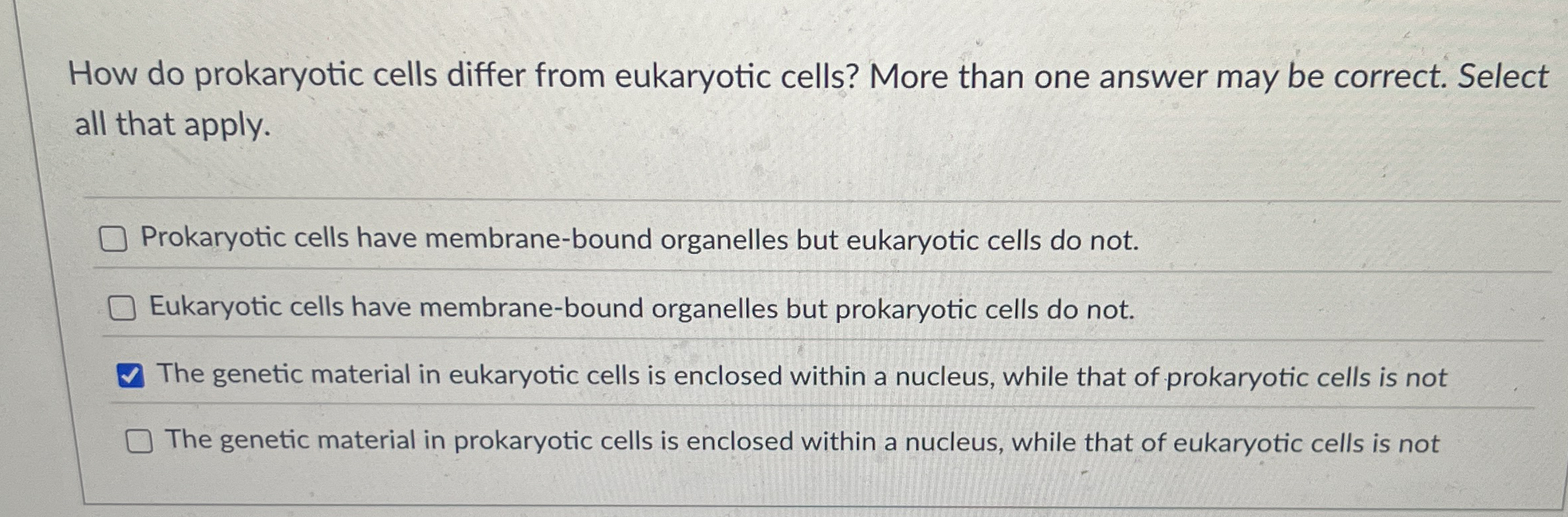 Solved How do prokaryotic cells differ from eukaryotic | Chegg.com