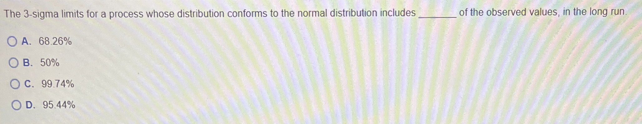 Solved The 3-sigma limits for a process whose distribution | Chegg.com