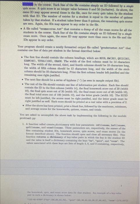 Solved roblem 2 [14 points ] Calculating student grades. | Chegg.com