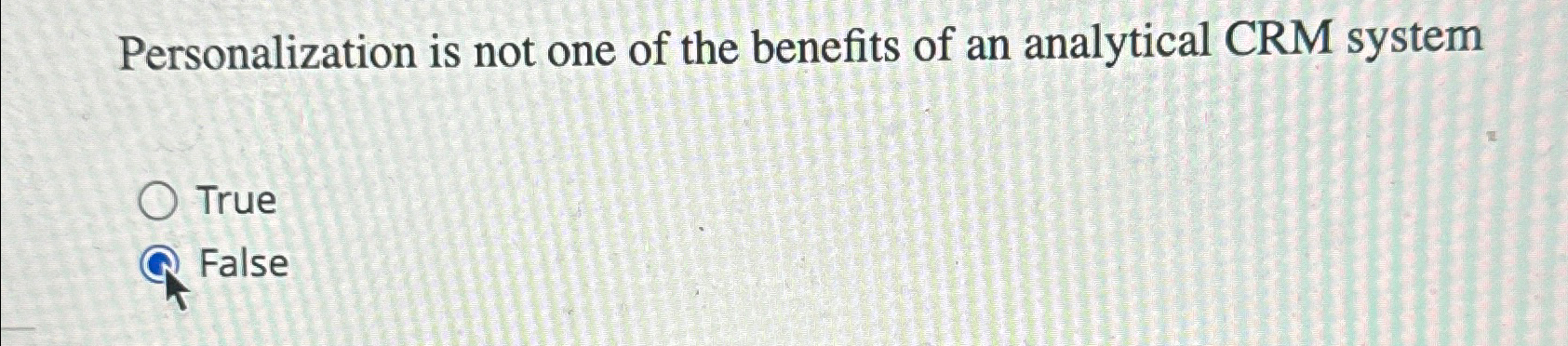 Solved Personalization is not one of the benefits of an | Chegg.com