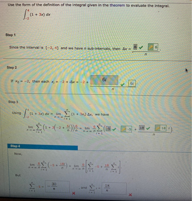 Solved Use the form of the definition of the integral given | Chegg.com