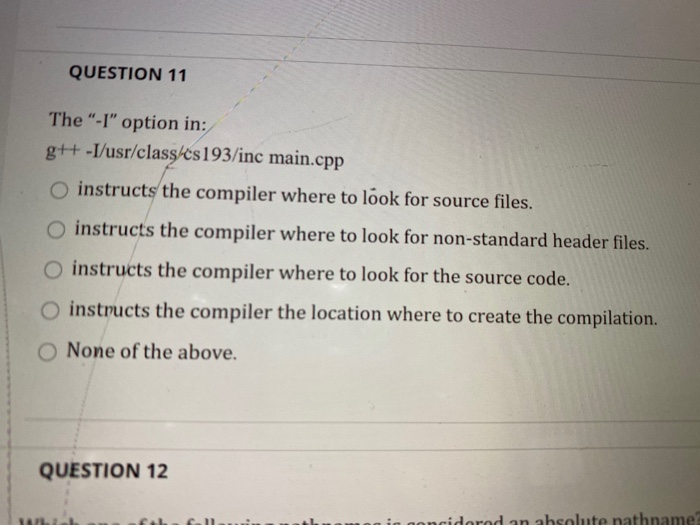 Solved QUESTION 12 Which one of the following pathnames is | Chegg.com