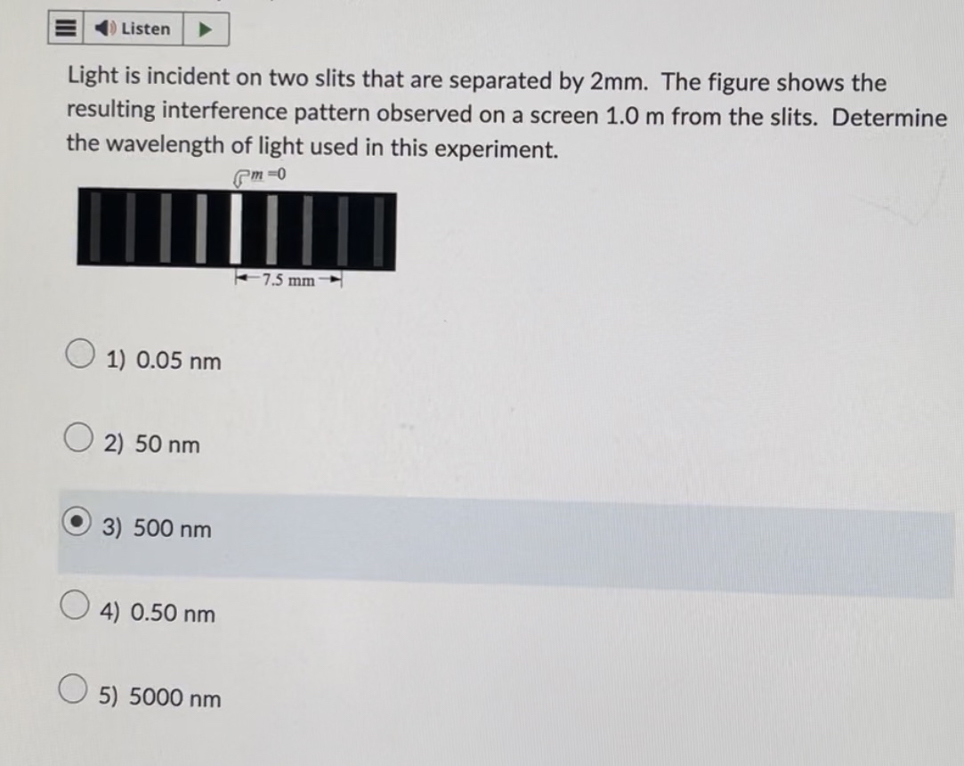 Solved Light is incident on two slits that are separated by | Chegg.com