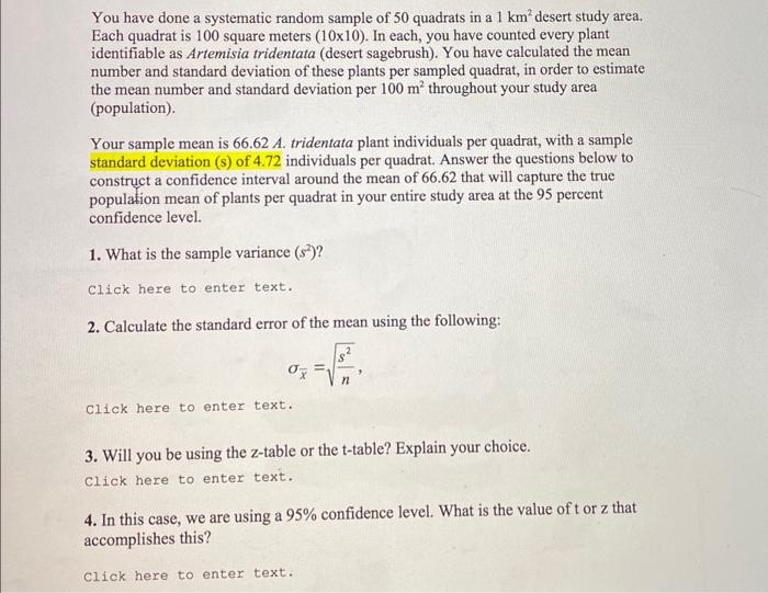 Solved You have done a systematic random sample of 50 | Chegg.com