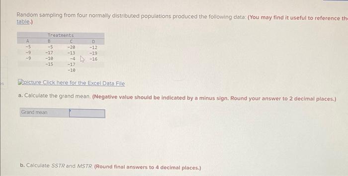 Solved Random sampling from four normally distributed | Chegg.com