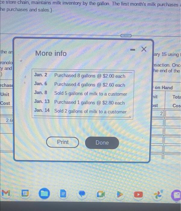 Solved store chain, maintains milk inventory by the gallon. | Chegg.com