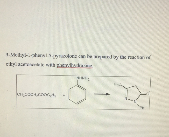 Solved 3-Methyl-1-phenyl-5-pyrazolone can be prepared by the | Chegg.com