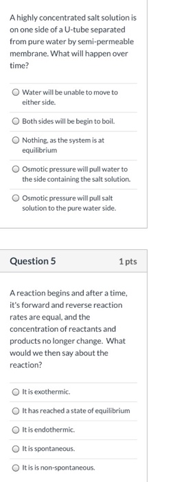 Solved A highly concentrated salt solution is on one side of | Chegg.com
