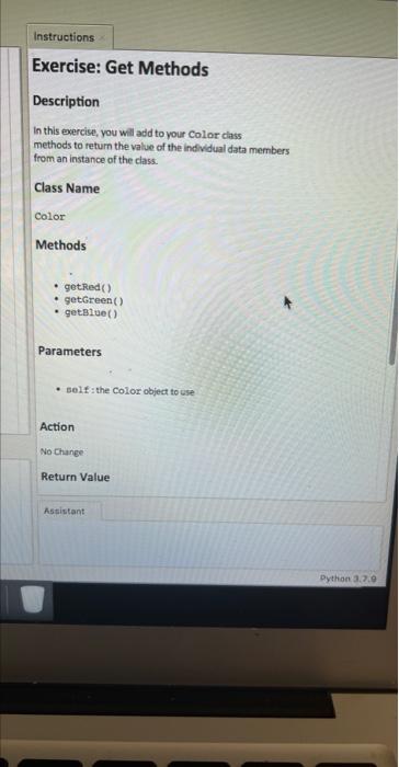 Solved Exercise: Get Methods Description In this exercise, | Chegg.com