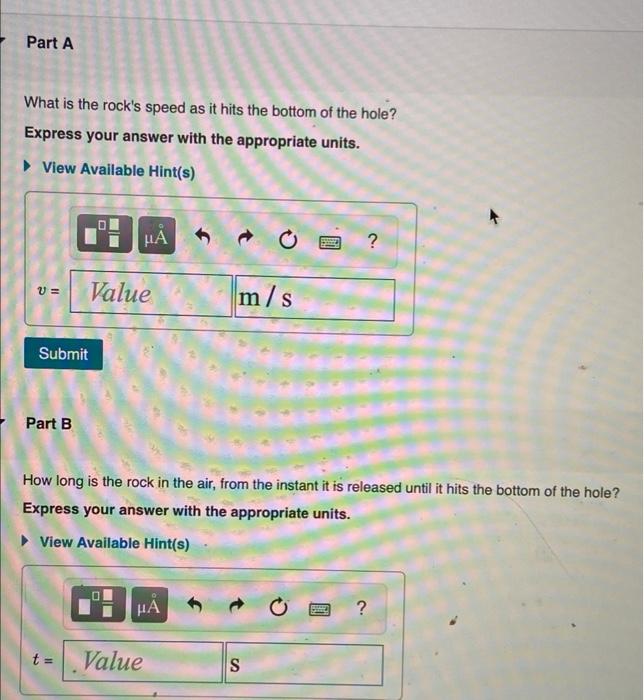Solved A rock is tossed straight up from the ground with a | Chegg.com