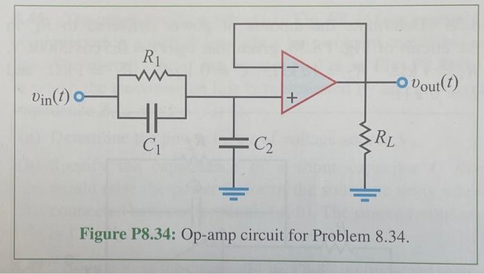 Solved 8.34 In the phasor-domain op-amp circuit shown in | Chegg.com