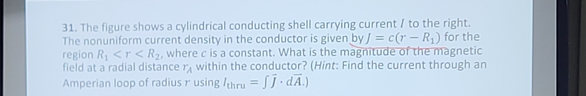 Solved The figure shows a cylindrical conducting shell | Chegg.com